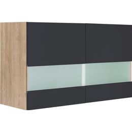 Glashängeschrank Optifit "Roth" Schränke Gr. B/H/T: 100 cm x 57,6 cm x 34,6 cm, 2 St., Komplettausführung, schwarz (anthrazit, wildeichefarben) Breite 100 cm