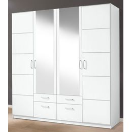 Kleiderschrank Priess "Bilbao", weiß, B:185cm H:193cm T:54cm, Holzwerkstoff, Schränke, Drehtürenschrank Kleiderschrank, Türanschlag links oder rechts