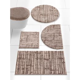 Badematte Grund Badematten Gr. rechteckig (80 cm x 150 cm), 1 St., grau (taupe)