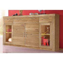 Highboard VOGL MÖBELFABRIK Sideboards braun (wildeiche teilmassiv) 4-trg.