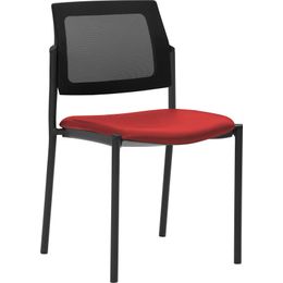 mayer Sitzmöbel Besucherstuhl MAYER SITZMÖBEL "2519", rot (kirschrot, schwarz), B:49cm H:83cm T:56cm, Stühle, stapelbar bis 6 Stück