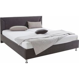 Polsterbett, grau (dunkelgrau), B:210cm L:210cm, Bezug Bett: Microfaser (100% Polyester);Bonnell-Federkernmatratze: Mischgewebe (51% Polyprophlen, 39% Polyester, 10% Baumwolle);Kaltschaummatratze: Frottee (100% Polyester), Bezug abnehm- und waschbar bis 60C, Westfalia Schlafkomfort, Betten, Polsterbett, in diversen Ausf&uuml;hrungen