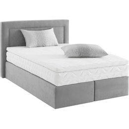 Boxspringbett, grau, B:155cm L:210cm, Westfalia Schlafkomfort, Komplettbetten, Boxspringbett, wahlweise mit Bettkasten und Topper