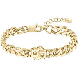 Armband BOSS "YCON, 1580621, 1580622" Armbänder Gr. Edelstahl, goldfarben (gelbgoldfarben) Damen