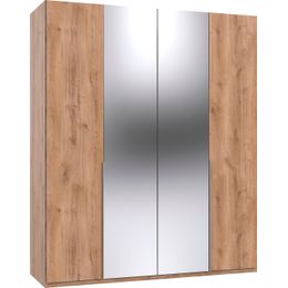 Kleiderschrank wimex "New York" Schränke Gr. B/H/T: 180cm x 208cm x 58cm, 4 St., braun (plankeneichefarben)