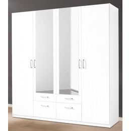 Kleiderschrank Priess "Bilbao", weiß, B:185cm H:193cm T:54cm, Holzwerkstoff, Schränke, Drehtürenschrank Kleiderschrank, Türanschlag links oder rechts