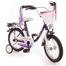 Kinderfahrrad Bachtenkirch "Empress" Fahrräder Gr. 25 cm, 14 Zoll (35,56 cm), lila (lila, weiß) Kinder