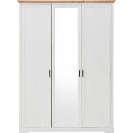 Kleiderschrank Schlafkontor "Jasmin II" Schränke Gr. B/H/T: 164 cm x 220 cm x 64 cm, 3 St., braun (anderson pine, abgesetzt artisan eiche) im Landhausstil