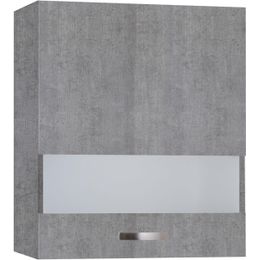 Glashängeschrank Optifit "Cara" Schränke Gr. B/H/T: 60 cm x 70,4 cm x 34,9 cm, 1 St., grau (beton, beton) Breite 60 cm