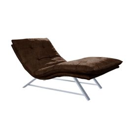 Relaxliege W.Schillig "daily dreams", braun (chocolate s37), B:95cm H:91cm T:170cm, Stoff S37 (100% Polyester), Sofas, in Waffelkissen-Optik, wahlweise mit Motor, Kufengestell, in 2 Breiten