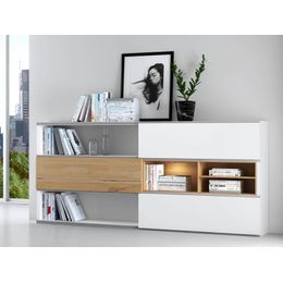 Fif Möbel Sideboard FIF MÖBEL "TORO 410" Sideboards weiß (lack weiß, wildeichefarben) Breite 240,6 cm