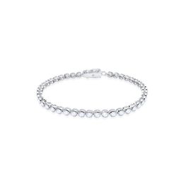 Armband Elli Premium "Topas 925 Sterling Silber" Armbänder Gr. 20 cm, mit Steinen, Silber 925 (Sterlingsilber), weiß (weiß, weiß) Damen