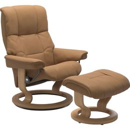 Fußhocker stressless "Mayfair" Hocker Gr. B/H/T: 55cm x 38cm x 39cm, Leder PALOMA, Classic Base Eiche, braun (taupe paloma) mit Classic Base, Gestell Eiche