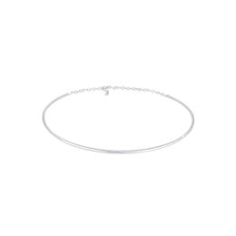 Kette ohne Anhänger Elli "Choker Cuff Basic Blogger 925er Silber" Halsketten Gr. 40, ohne Stein, Silber 925 (Sterlingsilber), Länge: 40 cm, silberfarben (silber) Damen