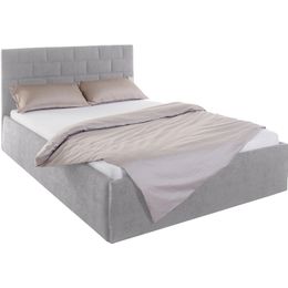 Polsterbett, grau, B:150cm H:98cm L:210cm, Bezug Bett: 100% Polyester;Bonnell-Federkernmatratze: 51% Polypropylen, 39% Polyester, 10% Baumwolle;Kaltschaummatratze: 100% Polyester, Bezug abnehm- und waschbar bis 60C, Westfalia Schlafkomfort, Betten, inkl. Bettkasten bei Ausführung mit Matratze