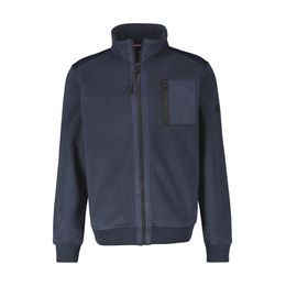 Sweatjacke Lerros "Lerros Polar Fleece Sweatjacke" Gr. S, blau (classic navy) Herren Sweatjacken