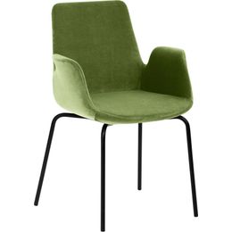 mayer Sitzmöbel Bürostuhl MAYER SITZMÖBEL "Sessel myHELIOS", grün (farngrün, schwarz), B:58cm H:86cm T:59cm, Metall, Polyester, Stühle, Esszimmerstuhl