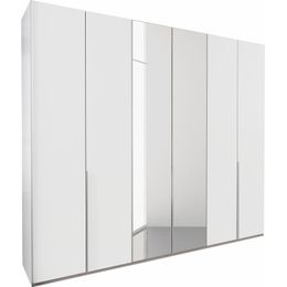 Kleiderschrank wimex "New York", weiß, B:270cm H:208cm T:58cm, Schränke, Drehtürenschrank Kleiderschrank, INKLUSIVE Schubladeneinsatz und Einlegeböden