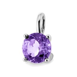 Ketten-Anhänger OROLINO "585/- Weißgold Amethyst" Schmuckanhänger Gr. ONE-SIZE, Gold, 0,6 g, weiß (weiß, lila) Damen