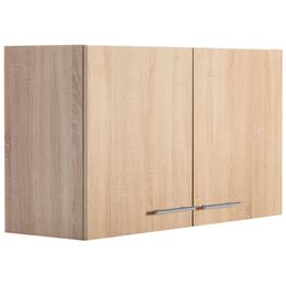 Hängeschrank Optifit "Mini" Schränke Gr. B/H/T: 100 cm x 58 cm x 35 cm, 2 St., braun (eichefarben)