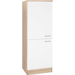 Seitenschrank Optifit "Parare" Schränke Gr. B/H/T: 60 cm x 174,4 cm x 60 cm, 2 St., weiß (weiß glanz, eichefarben) Breite 60 cm