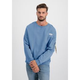 Sweater Alpha Industries "Alpha Industries Men - Sweatshirts Organics OS Sweater" Gr. S, grün (organic petrol) Herren Sweatshirts