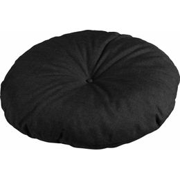 Chillkissen Max Winzer "Bodo" Gr. B/H/T: 85 cm x 18 cm x 85 cm Ø 85 cm, Strukturgewebe 16523, schwarz Kinder Poufs in 2 Größen