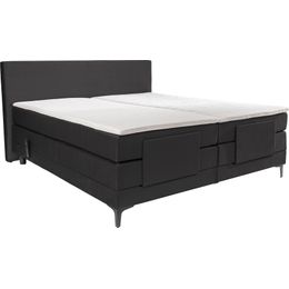 Boxspringbett Alina "Powell", braun (braungrau dmo 159), B:172cm L:212cm, Samt DMO (100% Polyester), Komplettbetten, Boxspringbett, inkl. Motor, Matratze und Topper, in unterschiedlichen Ausf&uuml;hrungen