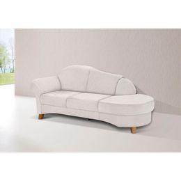 Recamiere Home Affaire "Mayfair", grau (grau, wei&szlig;), B:202cm H:90cm T:90cm, Struktur fein (95% Polyester, 5% Polyamid);MELROSE (100% Polyester), Sofas, Recamiere, freistehend, wahlweise Armlehne links oder rechts