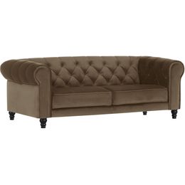 2,5-Sitzer GUTMANN FACTORY, braun, B:195cm H:75cm T:90cm, 100% Polyester, Sofas