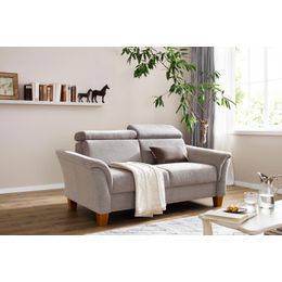 2,5-Sitzer Home Affaire "Conville", braun (latte), B:181cm H:84cm T:93cm, 100% Polyester, Sofas, inkl. Kopfteilverstellung