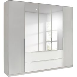 Drehtürenschrank Rauch "Oakland" Schränke Gr. B/H/T: 226 cm x 210 cm x 54 cm, 5 St., weiß (seidengrau, weiß)