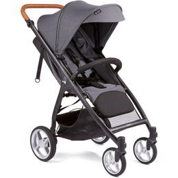 Kinder-Buggy Gesslein "Smiloo Happy +, schwarz/cognac, stahlgrau" schwarz (schwarz, cognac, stahlgrau) Baby Kinderwagen mit Einhand-Faltmechanismus;