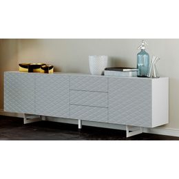 Sideboard DIVENTA "KORFU" Sideboards grau (weiß, grau) Breite 220 cm