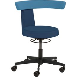 mayer Sitzmöbel Drehhocker MAYER SITZMÖBEL "Funktionsdrehhocker 1263" Hocker Gr. B/T: 64 cm x 60 cm, Struktur (recyceltes Polyester), Hartbodenrollen, blau (dunkelblau, hellblau)