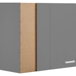 Eckhängeschrank Optifit "Parma" Schränke Gr. B/H/T: 85 cm x 70,4 cm x 45 cm, 1 St., Komplettausführung, grau (basaltgrau) Hängeschrank Küchenhängeschrank Schränke Breite 85 x 45 cm