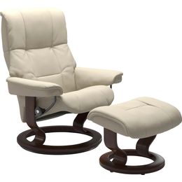 Fußhocker stressless "Mayfair" Hocker Gr. B/H/T: 55cm x 38cm x 39cm, Leder BATICK, Classic Base Braun, beige (cream batick) mit Classic Base, Gestell Braun