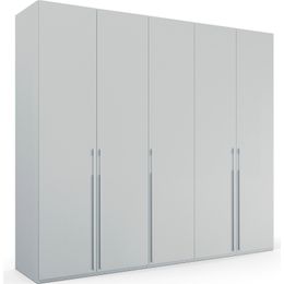 Drehtürenschrank Rauch "Skat Pure" Schränke Gr. B/H/T: 251 cm x 235 cm x 63 cm, 5 St., grau (seidengrau) mit eleganten Griffstangen und praktischer Innenausstattung