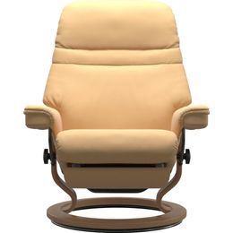 Relaxsessel stressless, B:88cm H:103cm T:78cmgelb batick, Leder BATICK: BATICK ist ein leicht korrigiertes, durchgefärbtes und genarbtes Möbelleder,