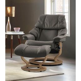 stressless "Reno" Set, Relaxsessel mit Hocker, mit Hocker, mit Classic Base, Gr&ouml;&szlig;e S, M & L, Gestell Eiche