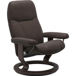Relaxsessel stressless "Consul", braun (braun batick), B:76cm H:100cm T:71cm, Leder BATICK: BATICK ist ein leicht korrigiertes, durchgef&auml;rbtes und genarbtes M&ouml;belleder, bei dem die meisten Unebenheiten und Spuren in der Regel entfernt wurden.;Leder PALOMA: PALOMA ist ein durchgef&auml;rbtes Semianilin-M&ouml;belleder mit nat&uuml;rlicher Narbung.;ROHLEDER Stoff Q2 FARON: Ein fester zuverl&auml;ssiger Boucl&eacute; mit einem