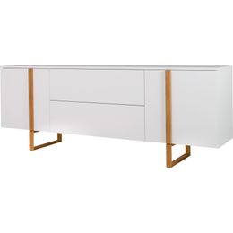 Sideboard Tenzo "BIRKA" Sideboards Gr. B/H/T: 216 cm x 78 cm x 43 cm, 2 St., weiß Sanft Schliessung