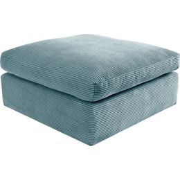 Hocker Alina "Sandy" Gr. B/H/T: 122 cm x 46 cm x 122 cm, Cord GCT, blau (pastellblau gct 6) Polsterhocker 122 cm breit und tief