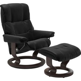 Fußhocker stressless "Mayfair" Hocker Gr. B/H/T: 55cm x 38cm x 39cm, Leder BATICK, Classic Base Wenge, schwarz (black batick) mit Classic Base, Gestell Wenge