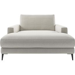 Chaiselongue Inosign "Downtown Loungemöbel zum Relaxen, B/T/H: 132/170/84 cm", silber, B:132cm H:84cm T:170cm, 100% Polyester, Sofas, auch in Bouclé, Cord und Easy care - leicht mir Wasser zu reinigen