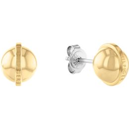 Paar Ohrstecker Tommy Hilfiger "METALLIC ORBS, 2780813, 2780814" Ohrringe Gr. Edelstahl, gelb (gelbgoldfarben, edelstahlfarben) Damen