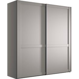 Schwebetürenschrank Wiemann "Göteborg" Schränke Gr. B/H/T: 197,3 cm x 220 cm x 67 cm, 2 St., grau (kieselgrau, dekor) Querriegel und Griffleisten im Korpusfarbton