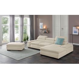 Stauraumhocker Home Affaire "Alberto" Hocker Gr. B/H/T: 101 cm x 43 cm x 68 cm, Lu x us-Microfaser weich, beige (creme) gross, mit Stauraum