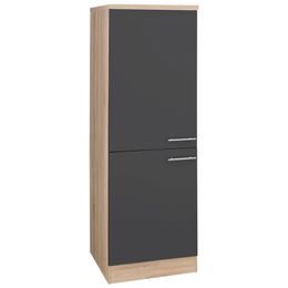 Hochschrank Optifit "Kalmar" Schränke Gr. B/H/T: 60 cm x 175 cm x 57 cm, 2 St., grau (anthrazit)