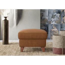 Hocker Machalke "manolito" Gr. B/H/T: 65 cm x 44 cm x 65 cm, Leder RUSTICO, braun (sand rustico)